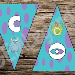 Monsters Inc Banner, Monsters Inc Baby Shower Banner, Monsters Inc Baby ...