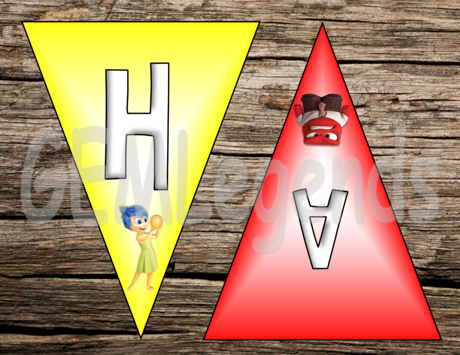 Inside Out Birthday Banner, Inside Out Banner, Inside Out Party Banner ...