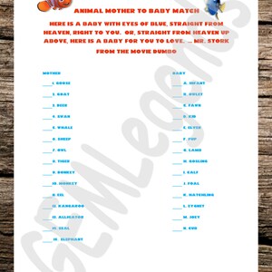 Finding Nemo Theme Games Baby Shower Games Baby Shower Games | Etsy