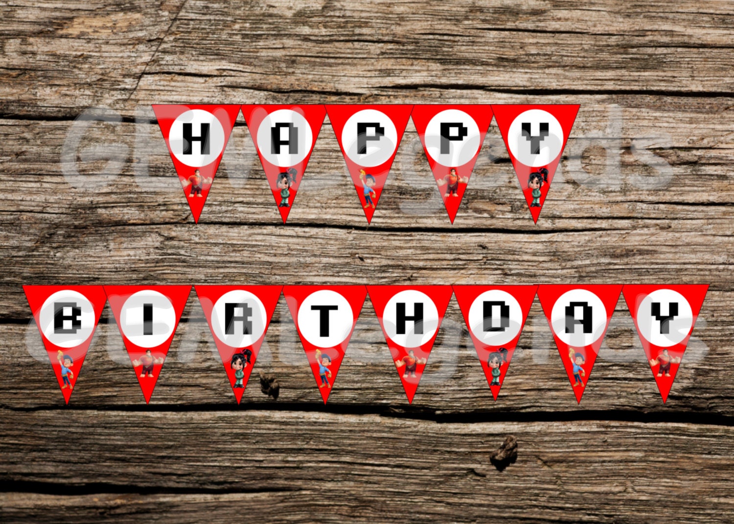 Wreck It Ralph Birthday Banner, Wreck It Ralph Party, Wreck It Ralph ...