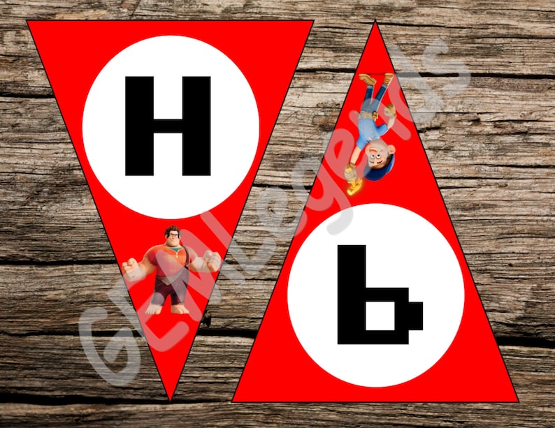 Wreck It Ralph Birthday Banner, Wreck It Ralph Party, Wreck It Ralph ...