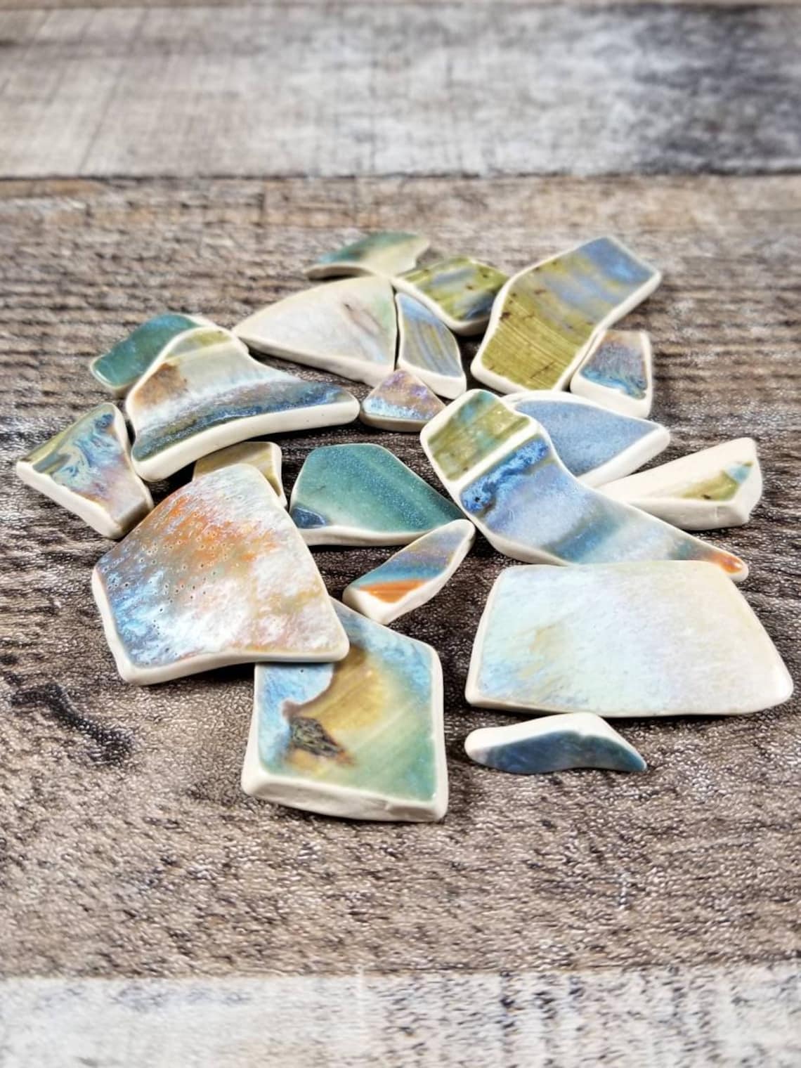 Tumbled Ceramic Shards in Assorted Shape Size and Colors - Etsy