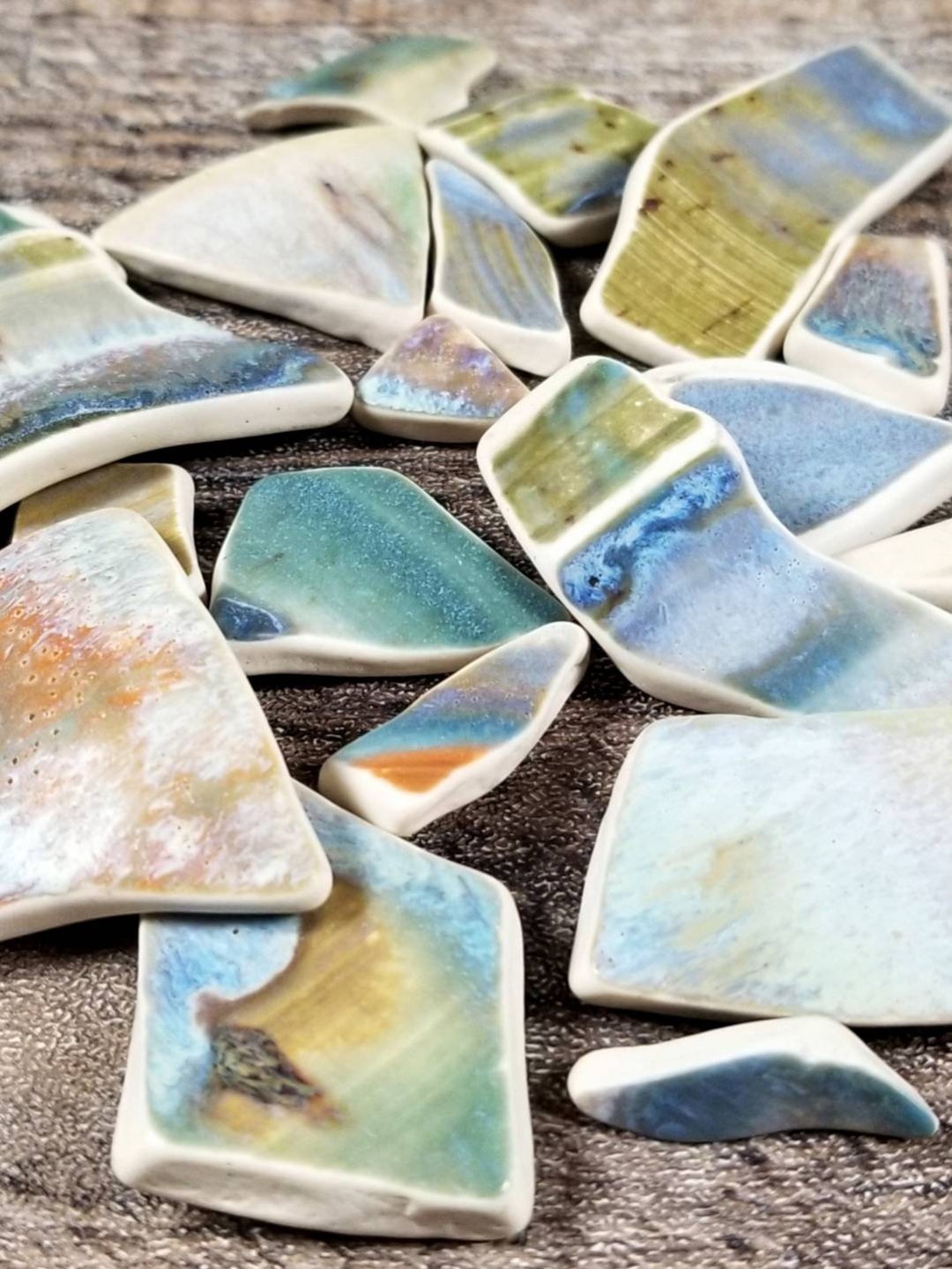 Tumbled Ceramic Shards in Assorted Shape Size and Colors - Etsy