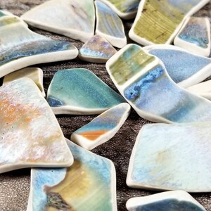 Tumbled Ceramic Shards in Assorted Shape, Size and Colors Blue Orange ...
