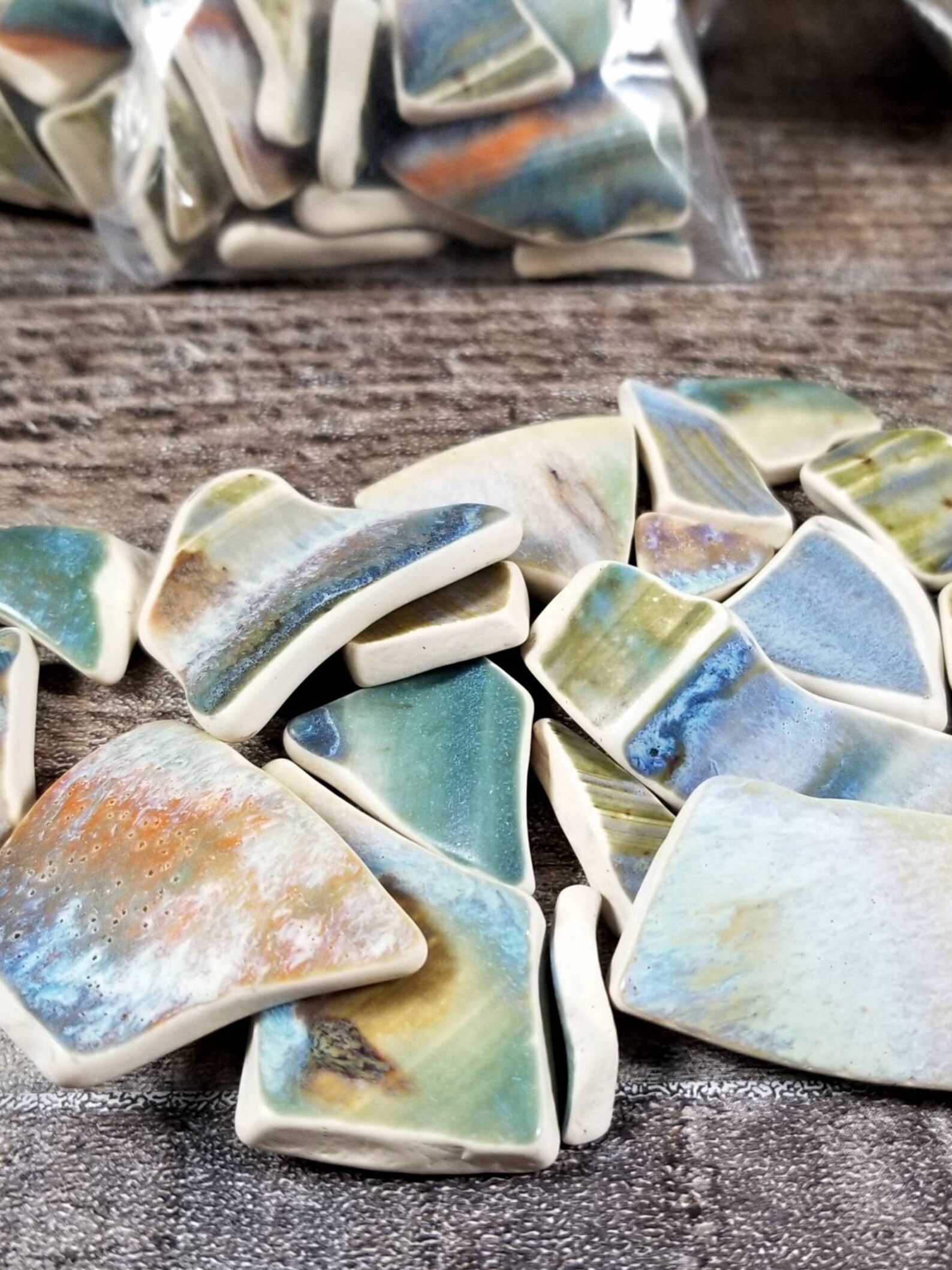 Tumbled Ceramic Shards in Assorted Shape Size and Colors - Etsy