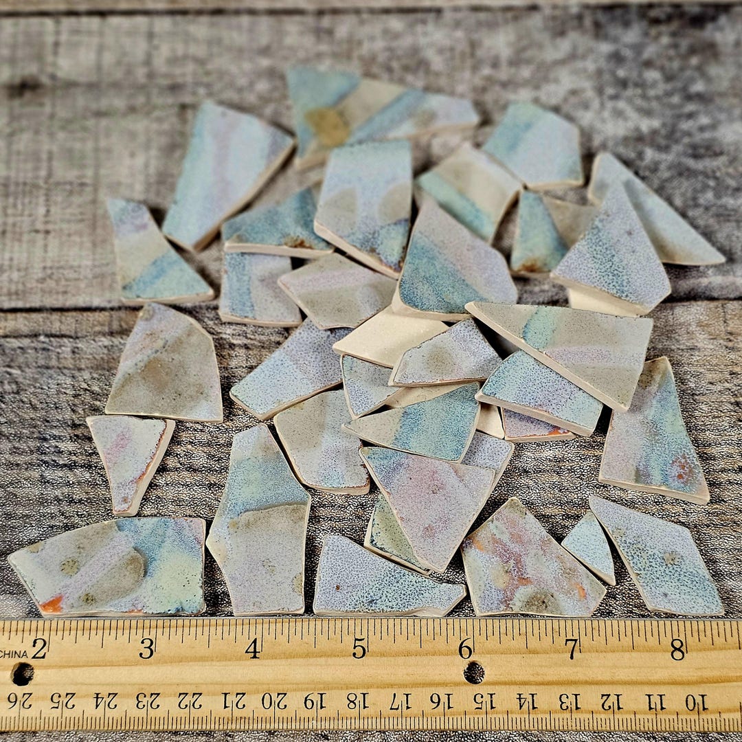 Pottery Shards Flat for Mosaic Crafting or Jewelry Making Half Pound ...