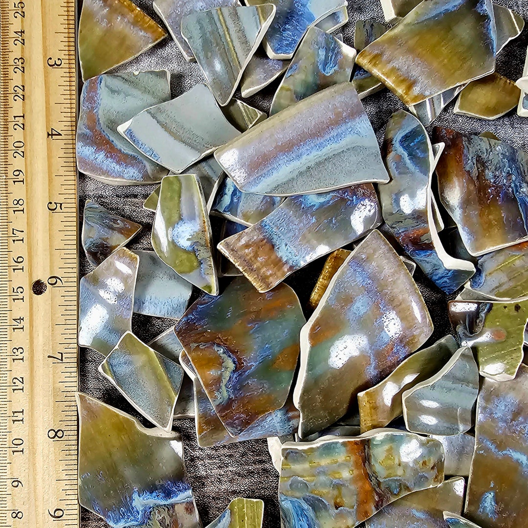 Tumbled Ceramic Shards in Assorted Shape, Size and Colors Crafting ...