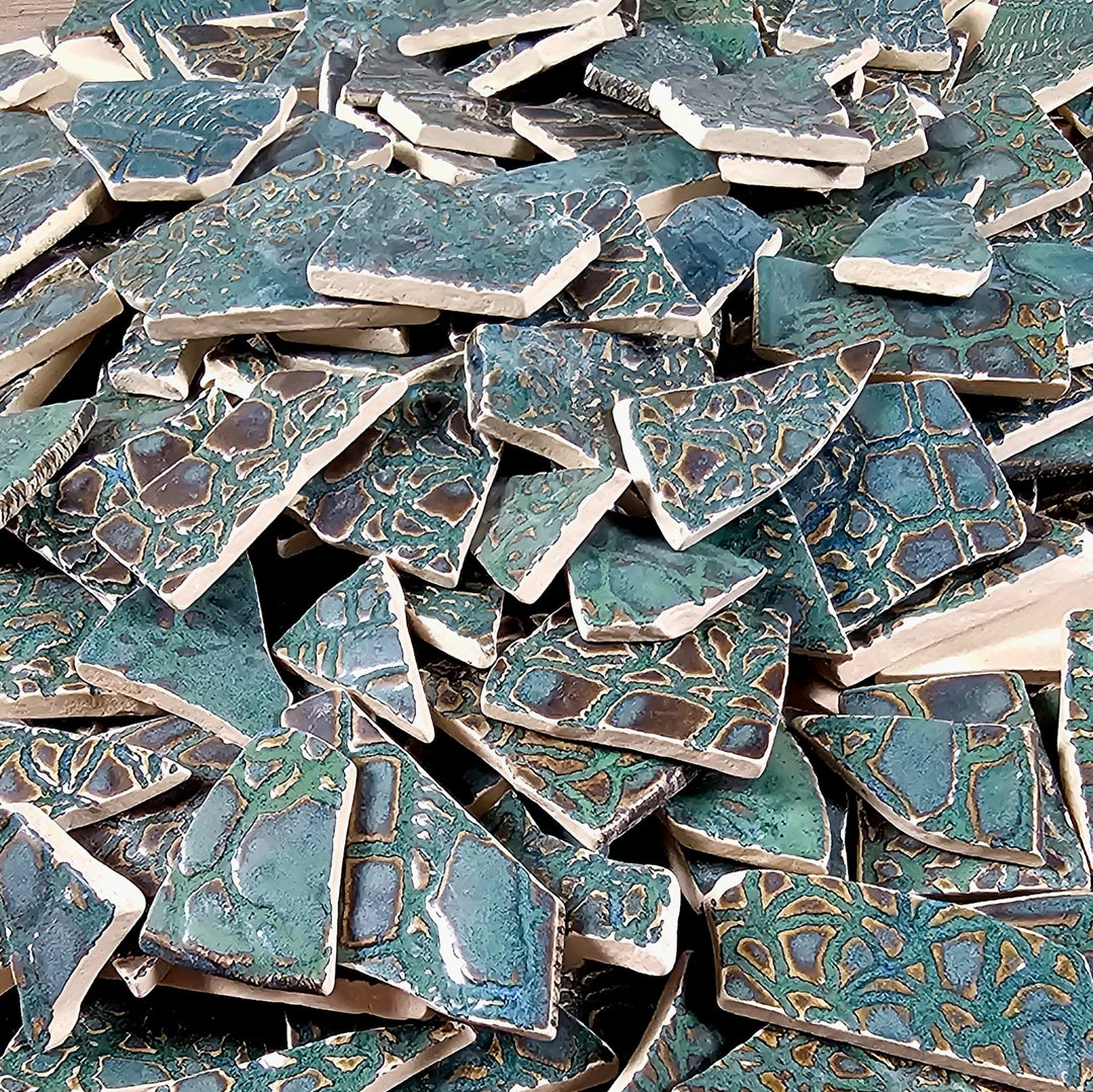Pottery Shards for Mosaic Crafting or Jewelry Making Half Pound Flat ...