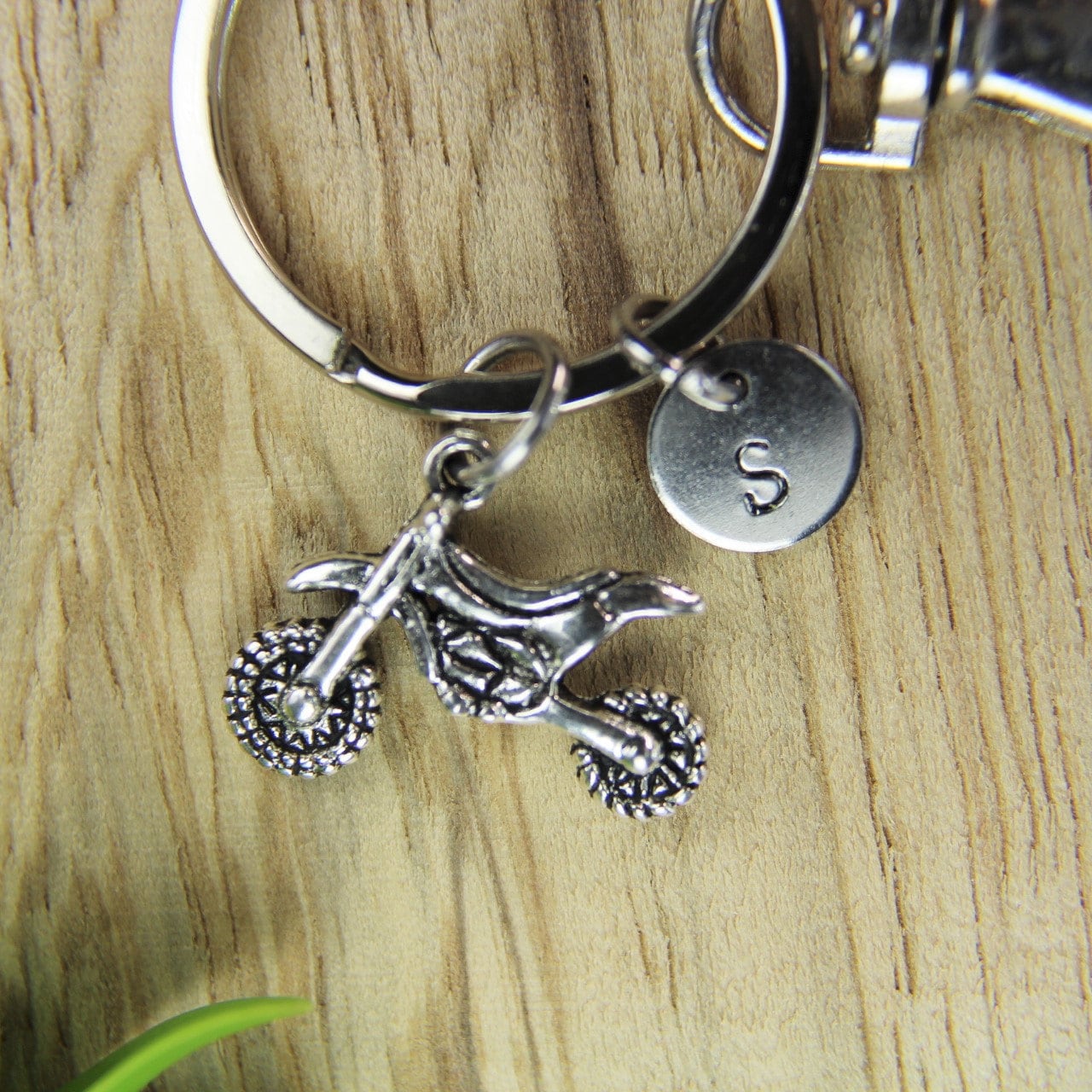 Silver Motorcycle Charm Keychain Dirt Bike Jewelry Motocross - Etsy