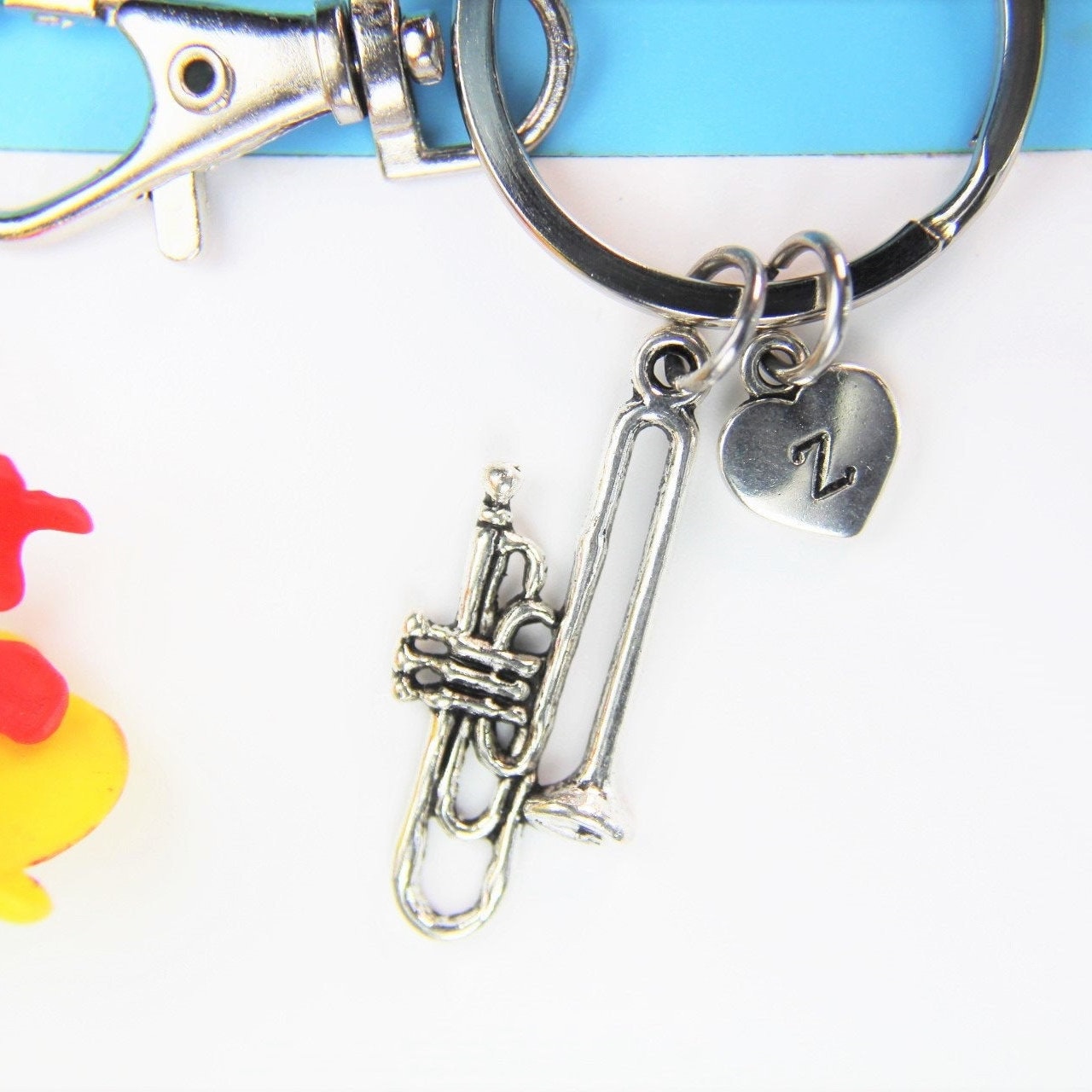 Trombone Charm Silver Trombone Charm Musical Instrument Charm | Etsy