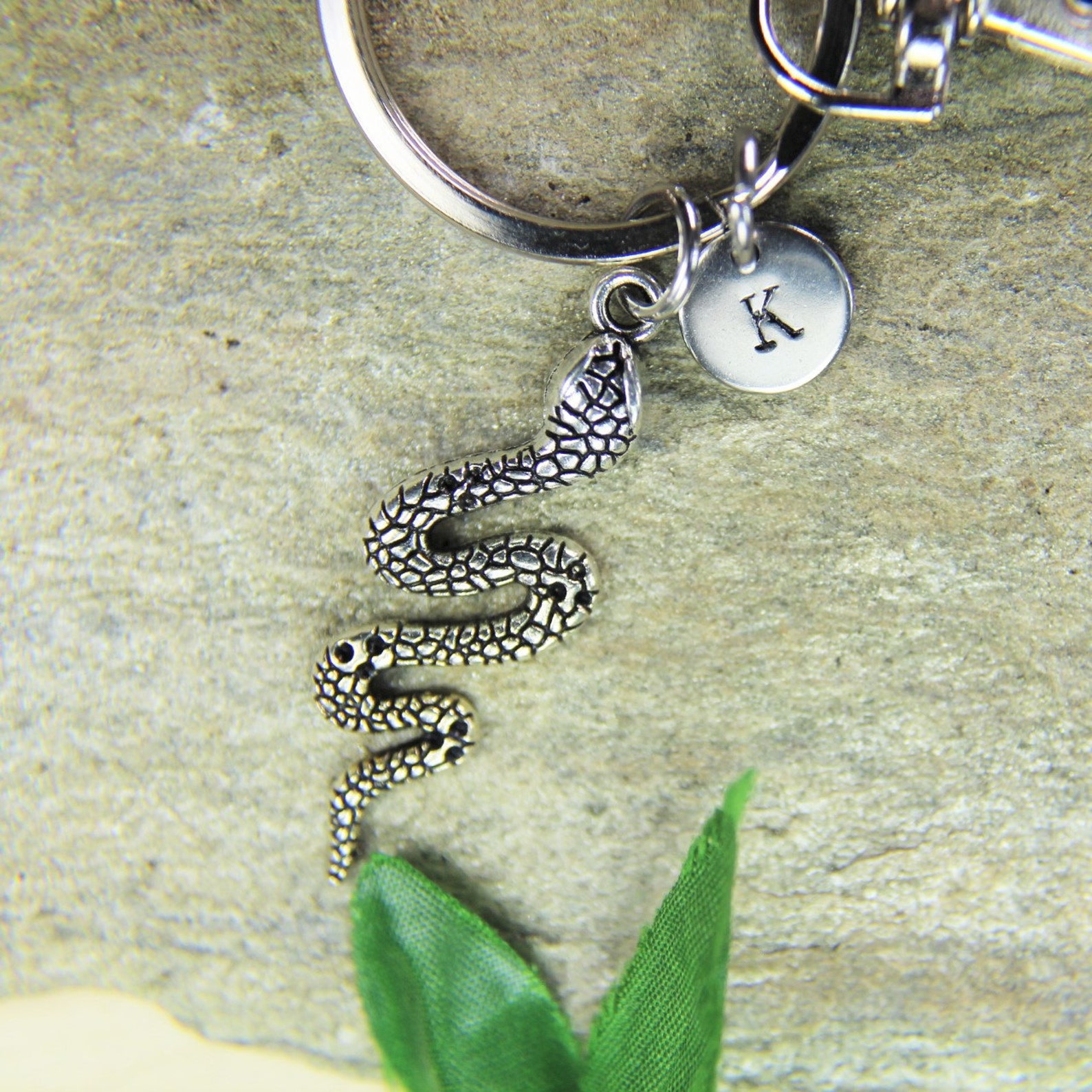 Snake Keyring Silver Wild Snake Charm Keyring Animal Gift - Etsy
