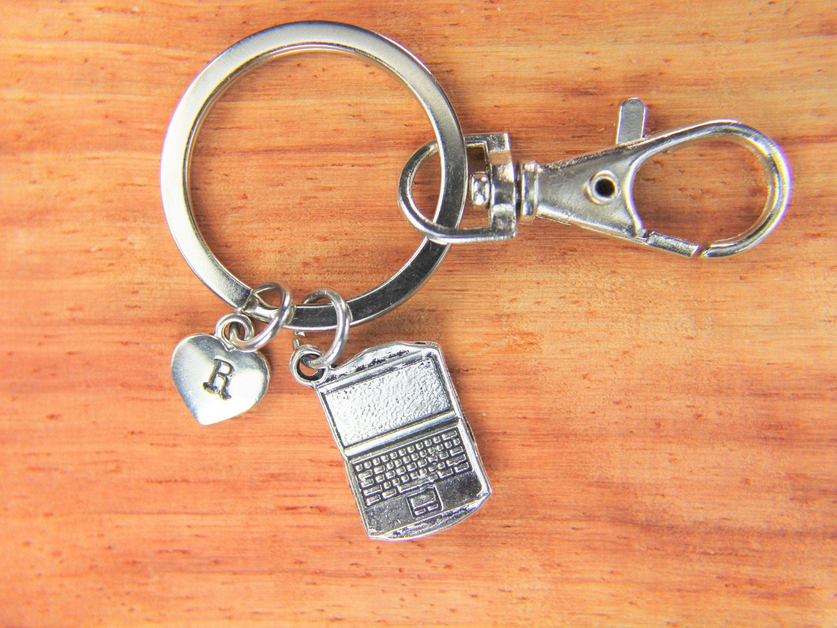 Silver Laptop Charm Keychain Laptop Charm Keychain Computer - Etsy.de