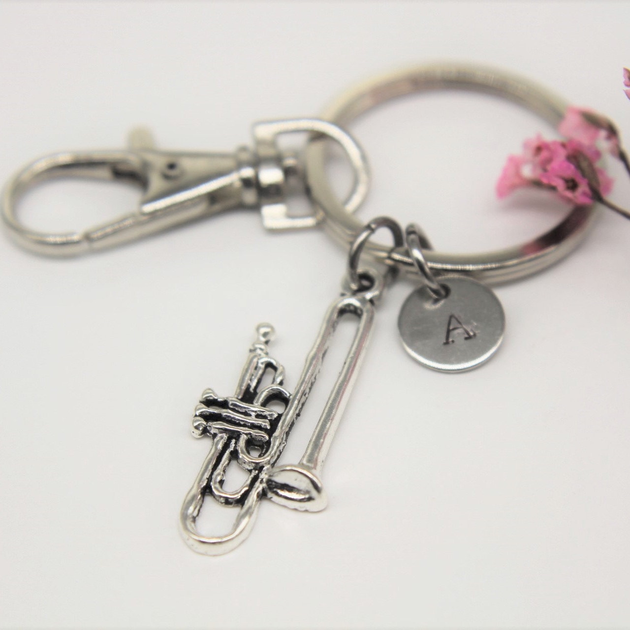 Trombone Charm Silver Trombone Charm Musical Instrument Charm | Etsy