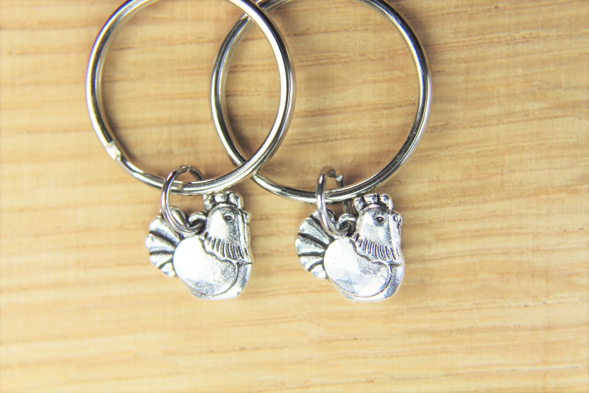 Set of 2 Silver Chicken Charm Keychain Chicken Keychain Hen - Etsy UK