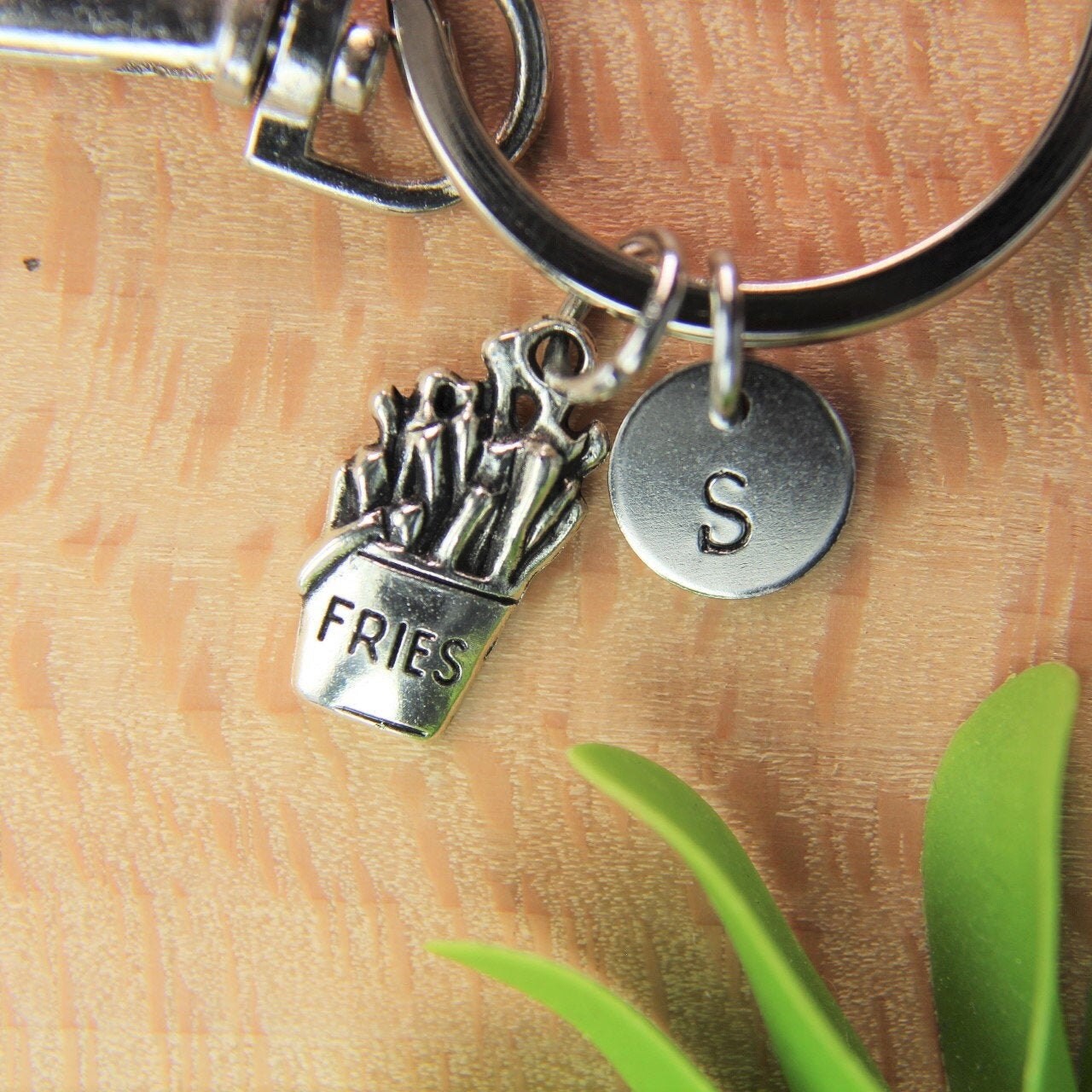 Silver French Fries Charm Keychains Chips Charm Keychain - Etsy