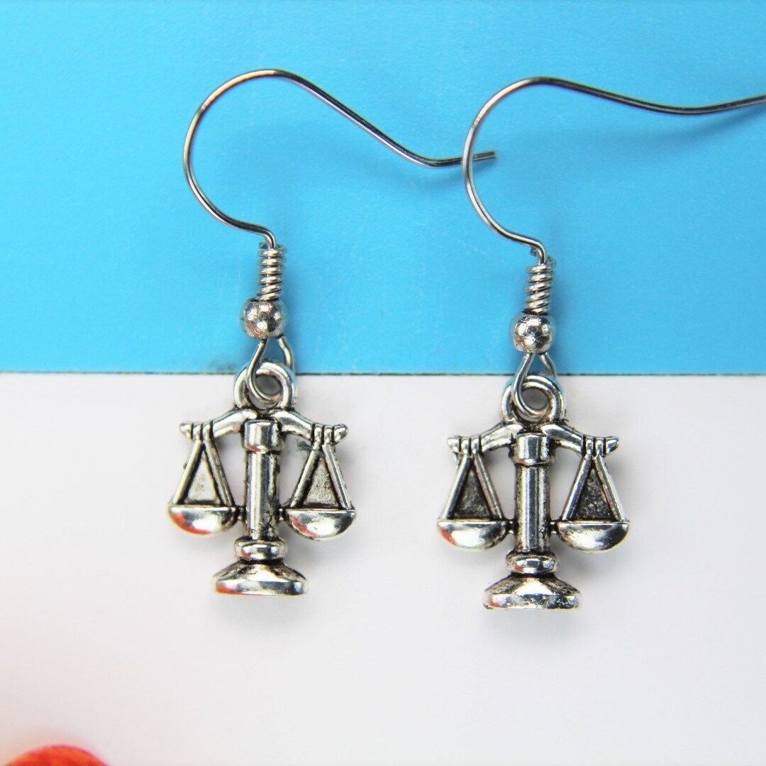 Scale Earring Lawyer Charm Justice Scale Gift Attorney Pendant ...