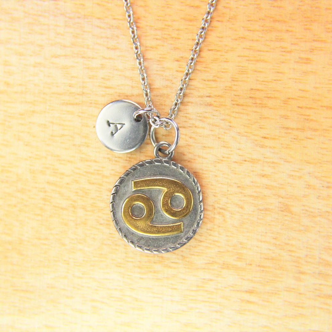 Cancer Charm Necklace Silver Cancer Charm Necklace Constellation Gift ...