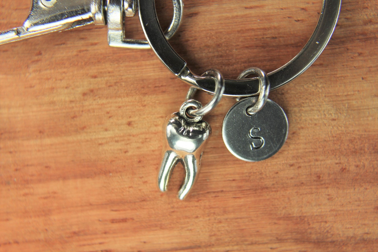 Silver Tooth Charm Keychain Tooth Charm Molar Charm Dental | Etsy