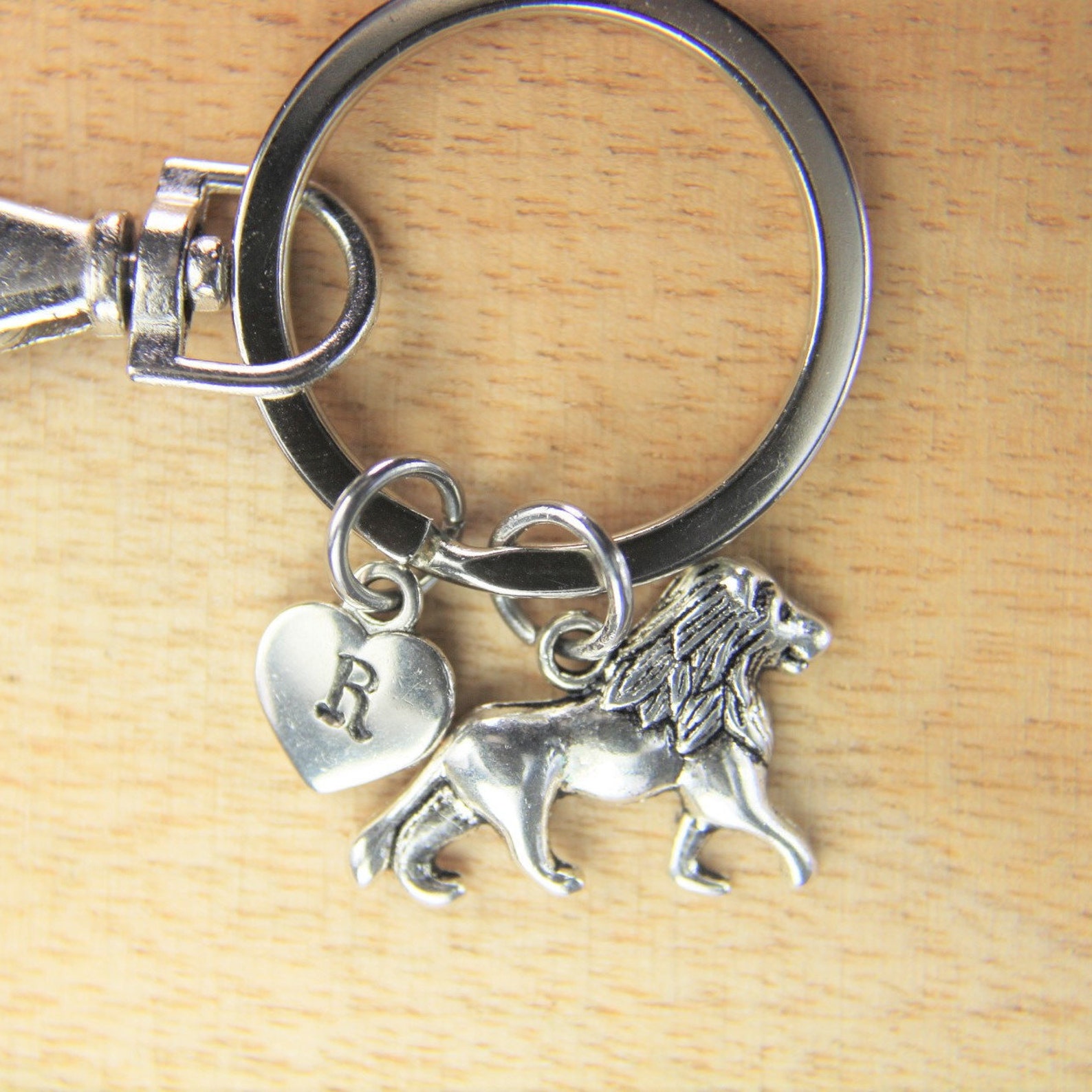 Lion Charms Silver Lion Charm Keychain Lion Jewelry Lion Gifts | Etsy