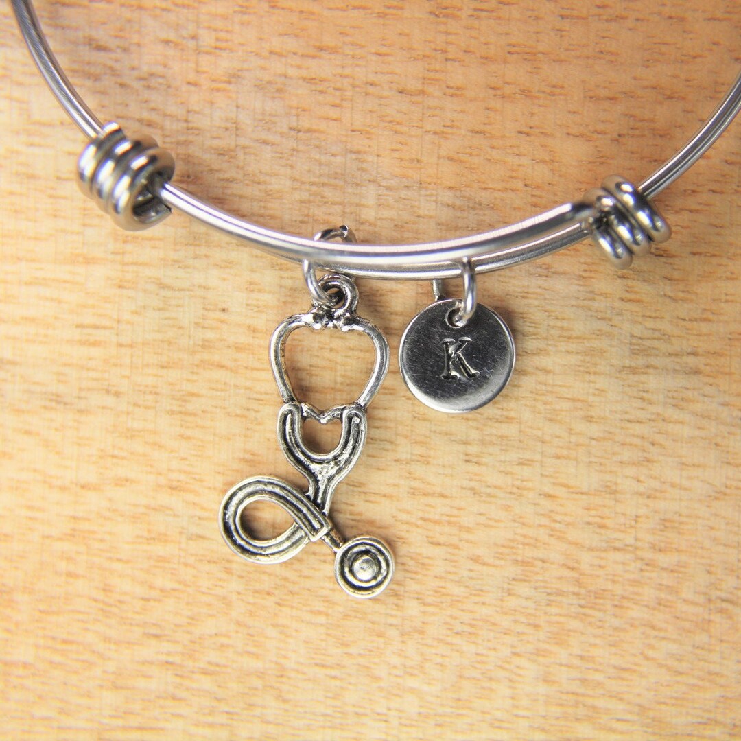 Stethoscope Bracelet Stethoscope Bangle Medical Student Charm Doctor ...