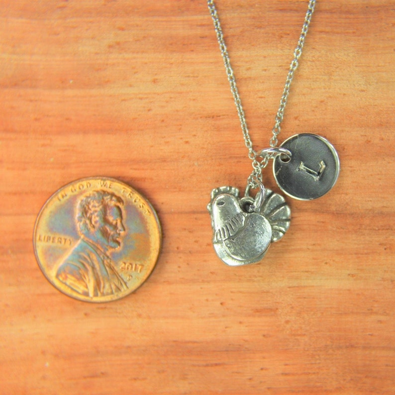 Silver Chicken Charm Necklace Hen Charm Chicken Jewelry Pet Gift Animal ...
