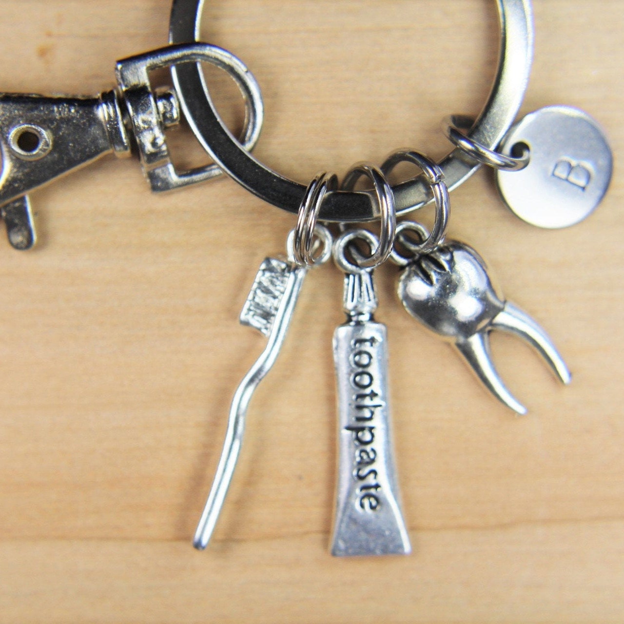 Silver Toothpaste and Toothbrush Tooth Charm Dental Gift - Etsy