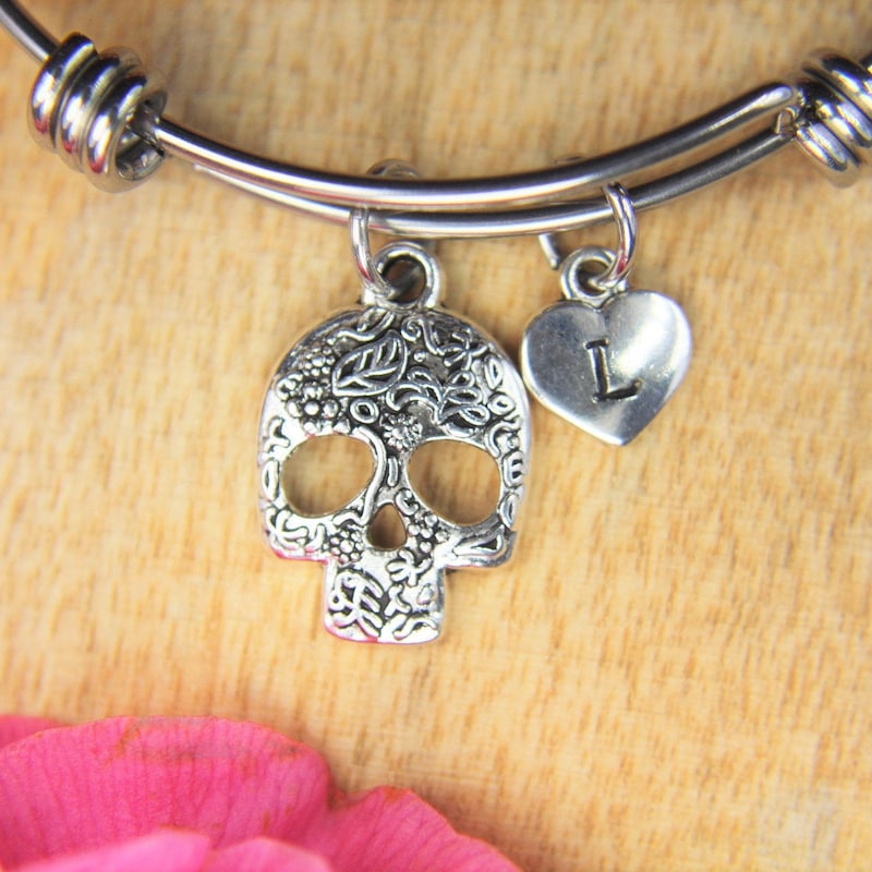 Sugar Skull Bracelet - Etsy