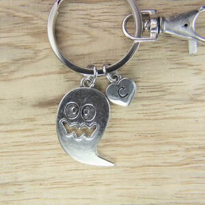 Ghost Keychain Ghost Pendant Silver Ghost Charm Halloween Charm ...