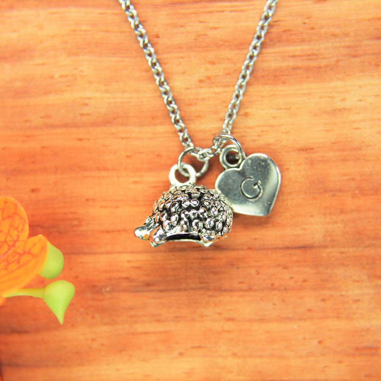 Silver Hedgehog Charm Necklace Hedgehog Charm Animal Pendant | Etsy