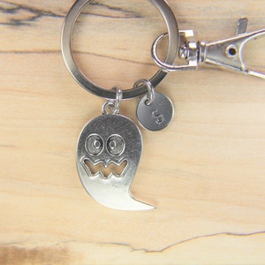 Ghost Keychain Ghost Pendant Silver Ghost Charm Halloween Charm ...