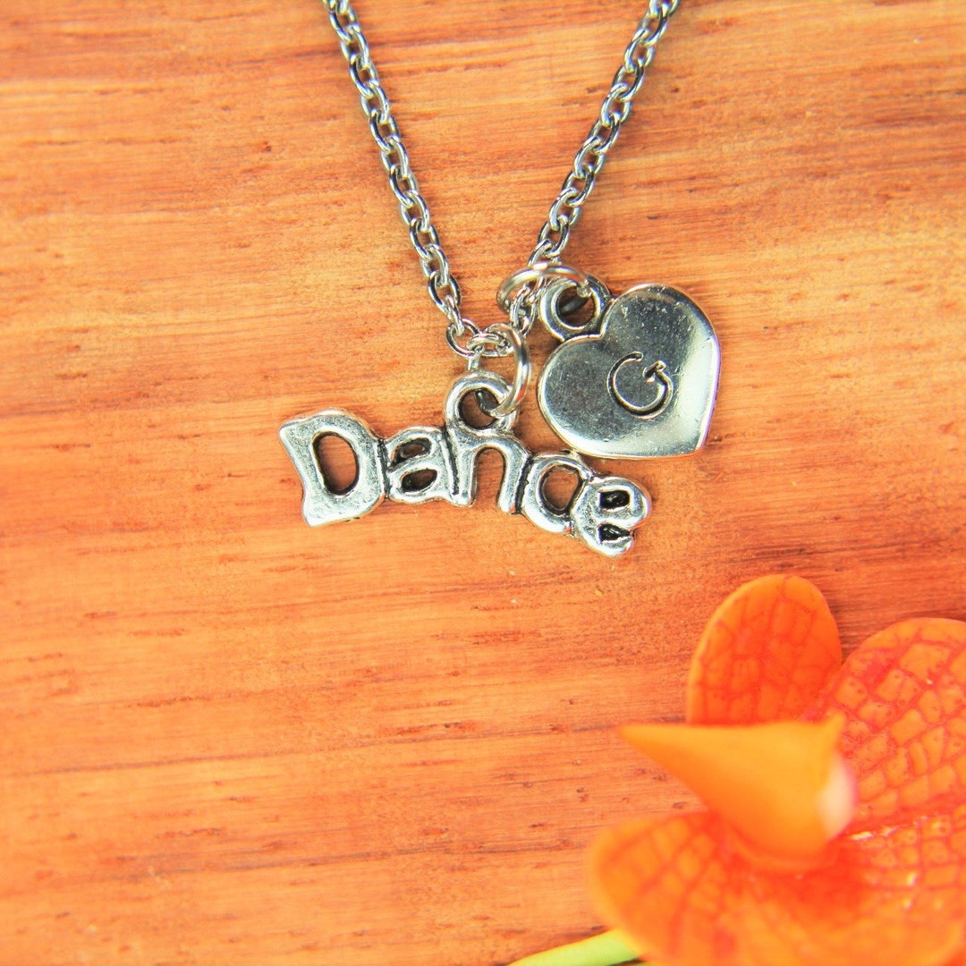 Silver Dance Charm Necklace Dance Necklace Dance Pendant Dance Team ...