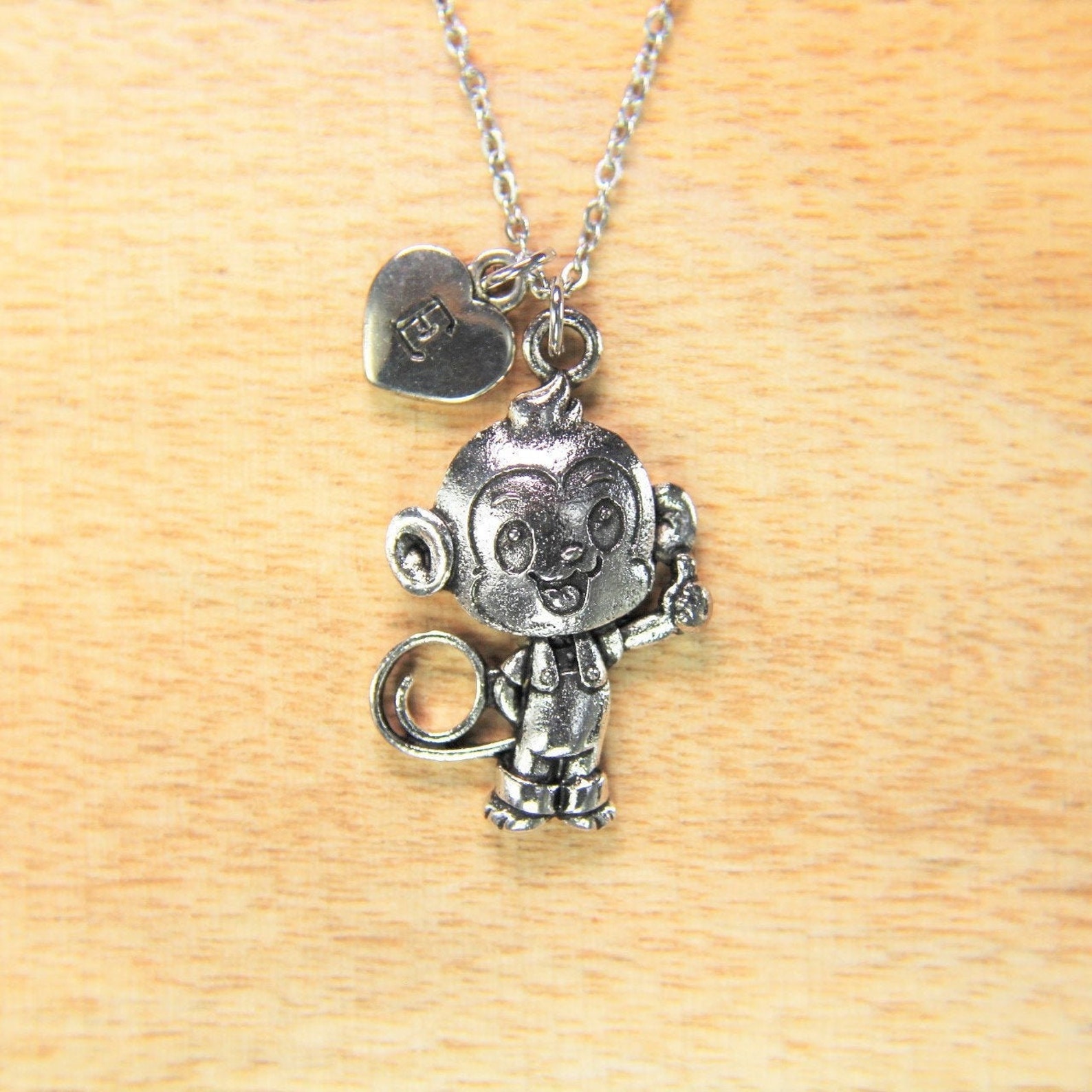 Monkey Necklace Silver Monkey Charm Necklace Mild Monkey Gift - Etsy UK