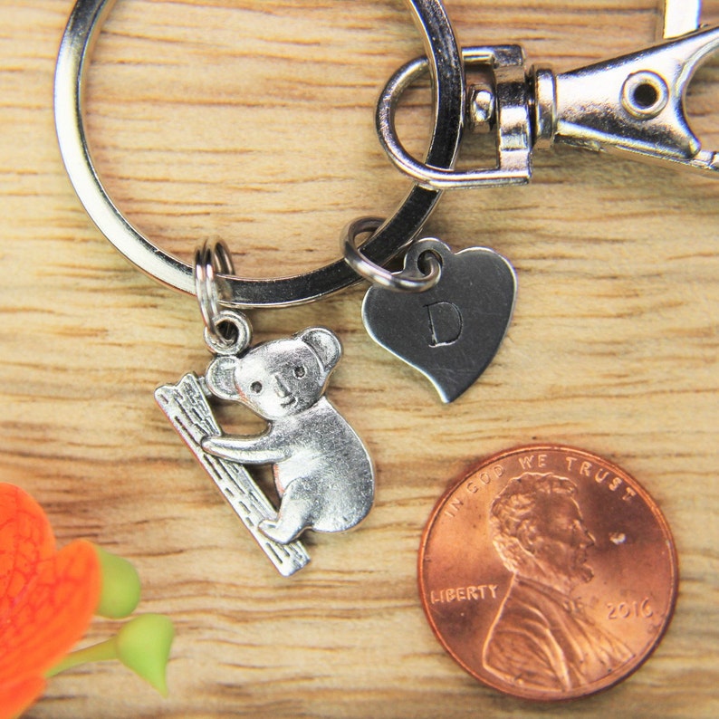 Silver Koala Bear Charm Keycharm Koala Bear Charm Keychain Animal ...