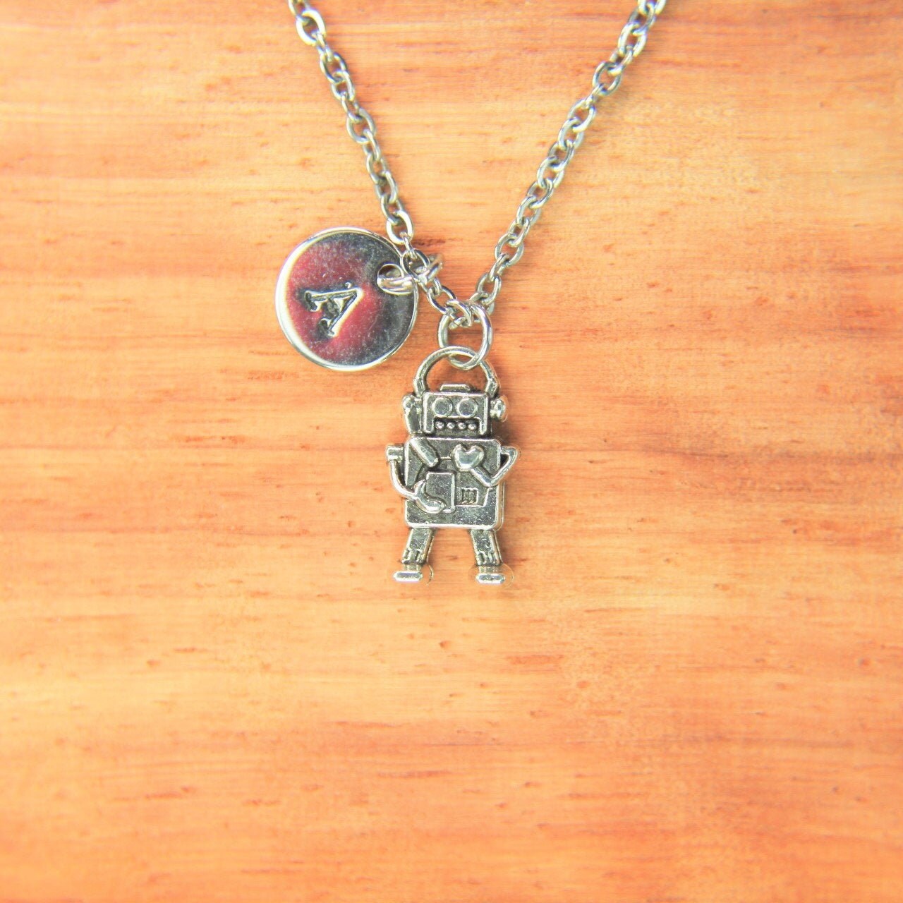 Silver Engineer Charm Necklace Robot Charm Engineer Necklace - Etsy UK