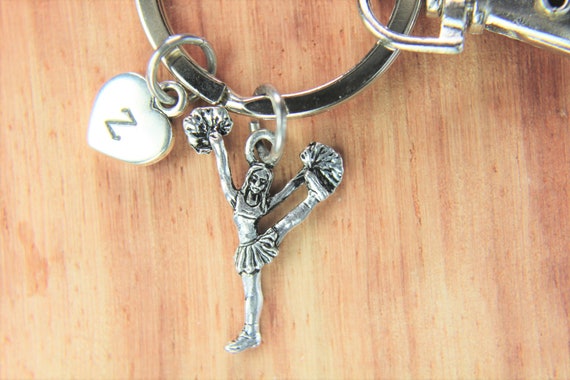 Silver Cheering Charm Keychain Cheerleader Charm Cheer Coach - Etsy