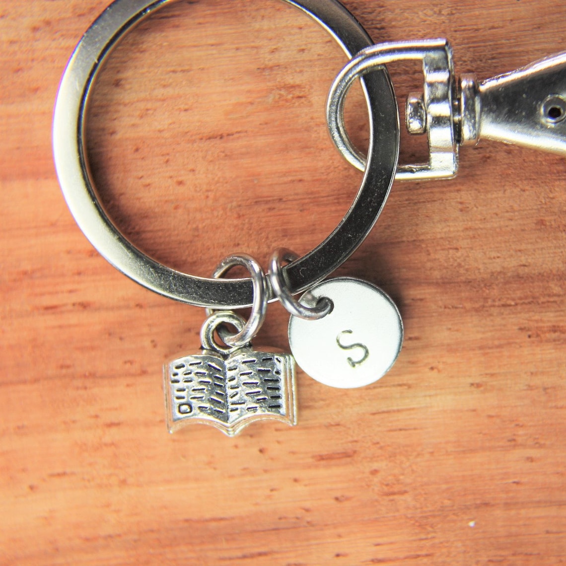 Silver Open Book Charm Keychain Open Book Charm Keychain - Etsy