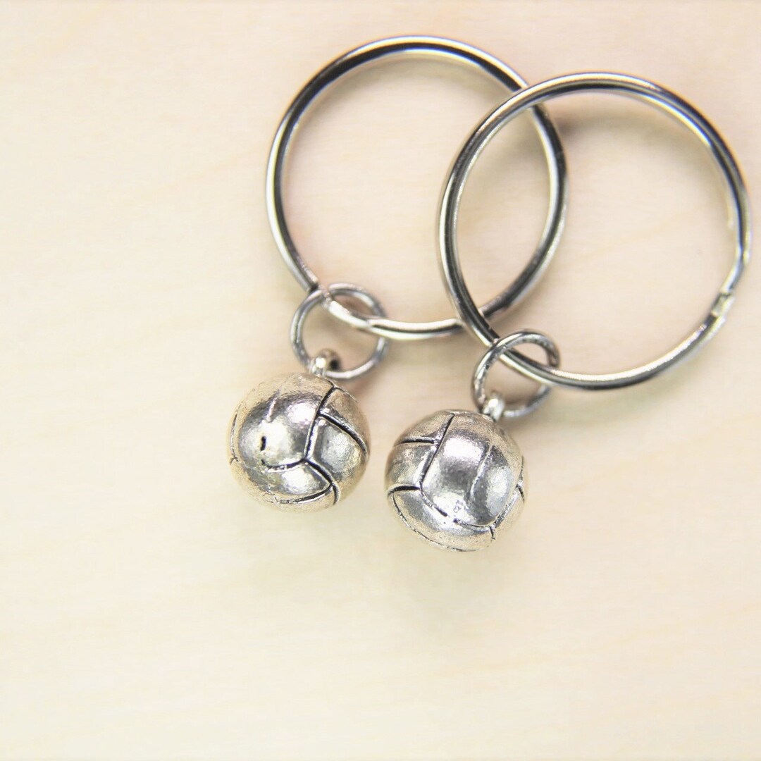 Set of 2 Volleyball Key Rings Volleyball Team Gifts Volleyball Mom Gift ...