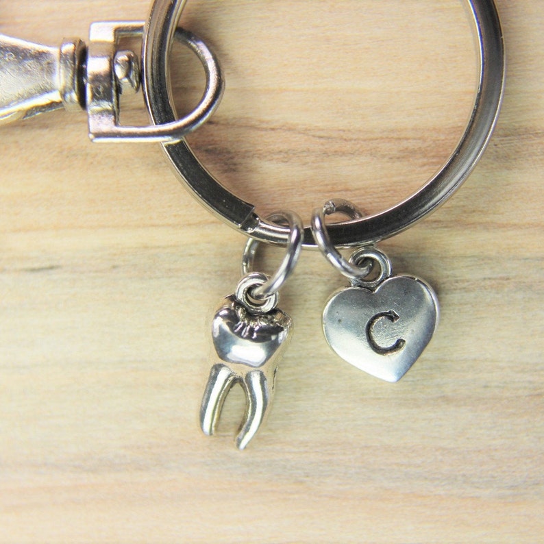Silver Tooth Charm Keychain Tooth Charm Molar Charm Dental - Etsy