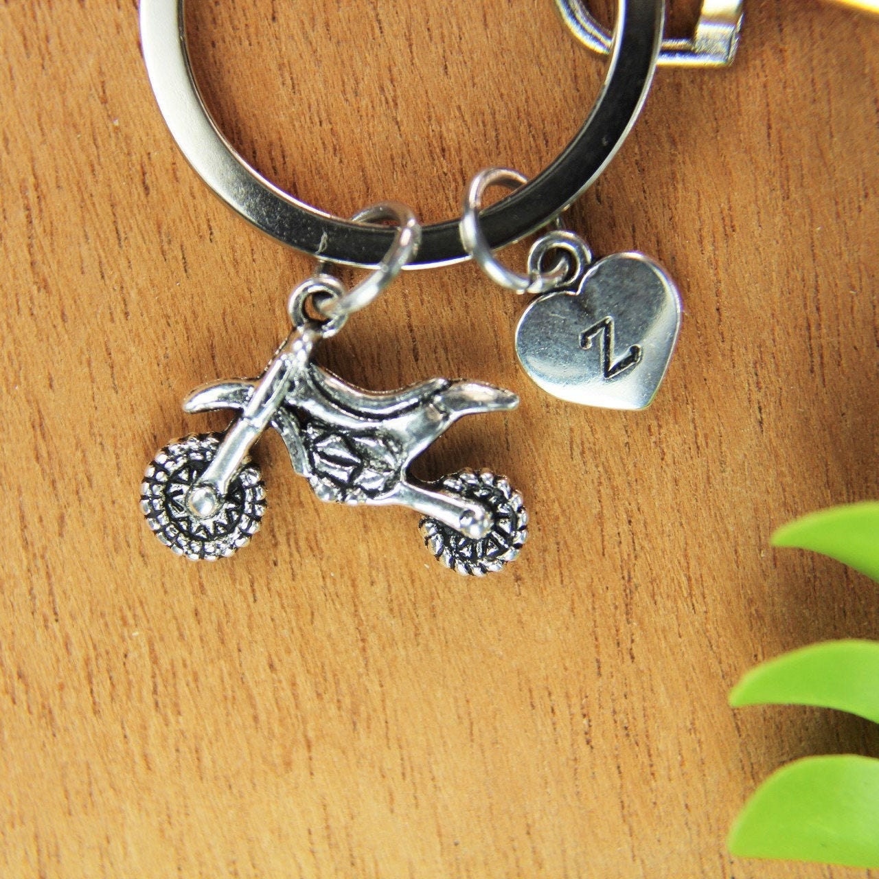 Silver Motorcycle Charm Keychain Dirt Bike Jewelry Motocross - Etsy