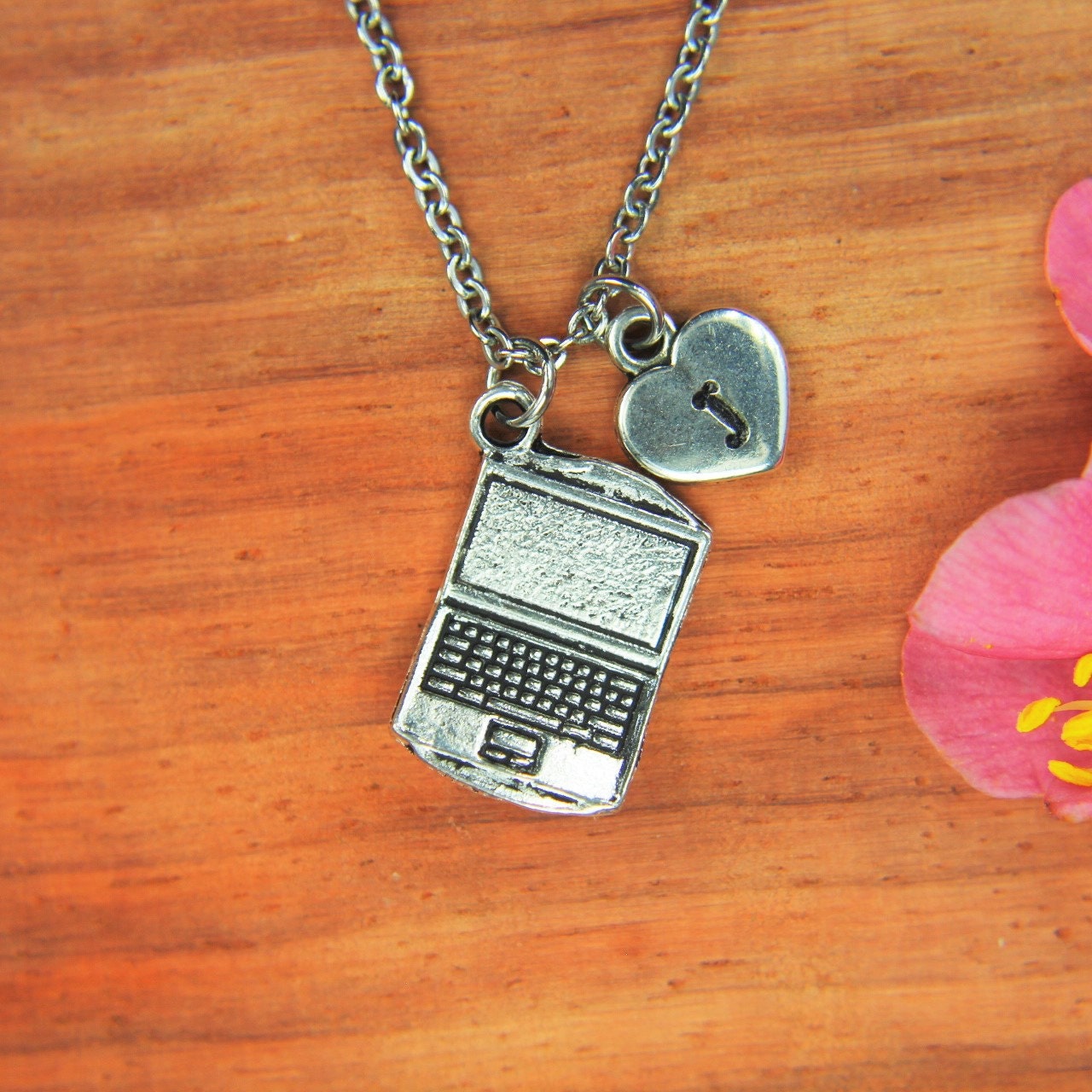 Silver Laptop Charm Necklace Laptop Charm Computer Gift Laptop - Etsy UK