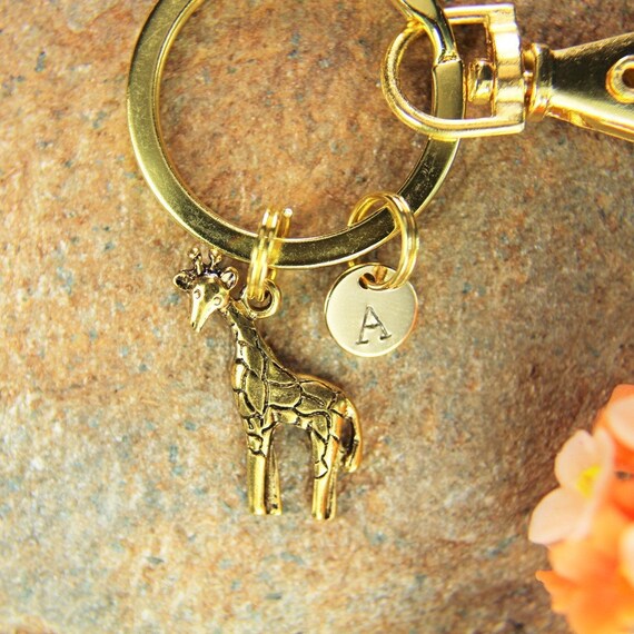 Gold Plated Giraffe Key Rings Animal Charm Giraffe Jewelry - Etsy
