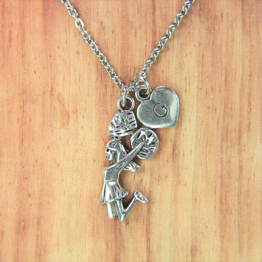 Cheer Coach Charm Silver Cheering Charm Necklace Cheering Squad Gift Cheerleader Charm Birthday ...