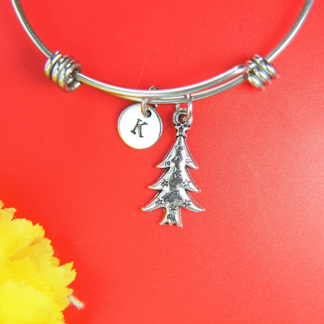 Best Christmas Tree Bracelet Silver Christmas Tree Charm Bangle Tree ...