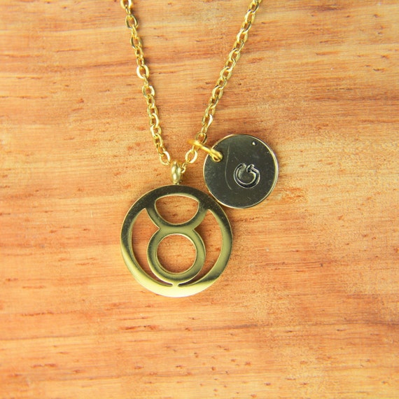 Gold Taurus Charm Taurus Necklace Taurus Sign of Zodiac - Etsy