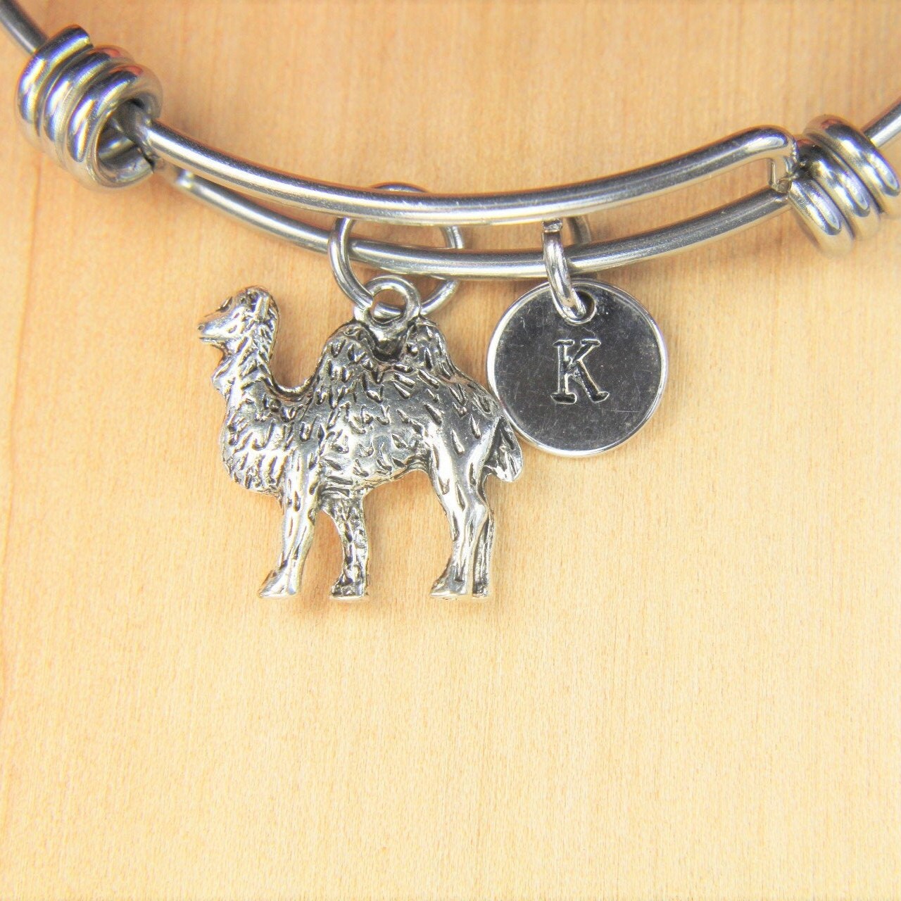 Camel Bangle Silver Camel Charm Bangle Camel Jewelry 3D Charm | Etsy