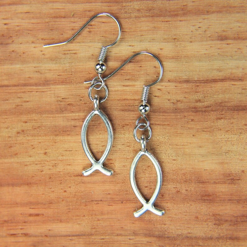 Jesus Fish Cross Charm Jesus Fish Pendant Jesus Fish Gift - Etsy