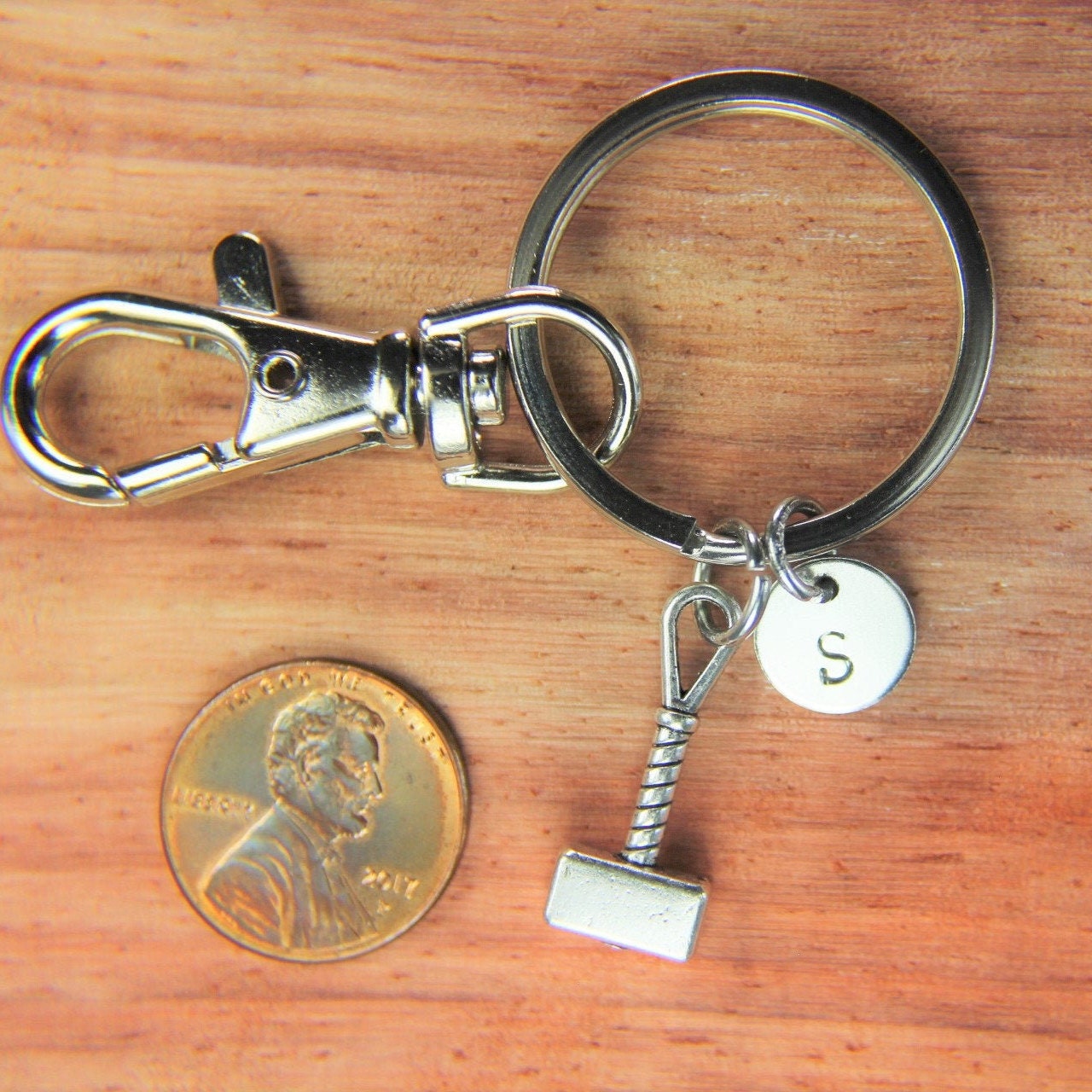 Silver Hammer Charm Keychains Hammer Keychain Birthday Gift | Etsy