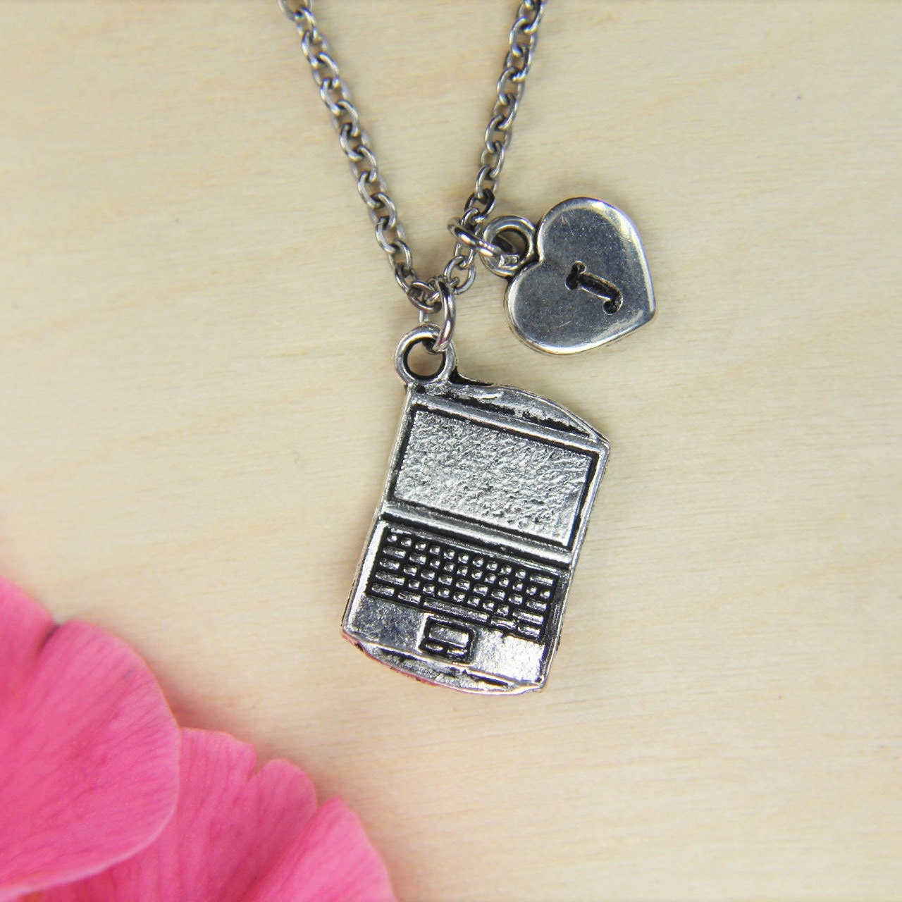 Silver Laptop Charm Necklace Laptop Charm Computer Gift Laptop - Etsy UK