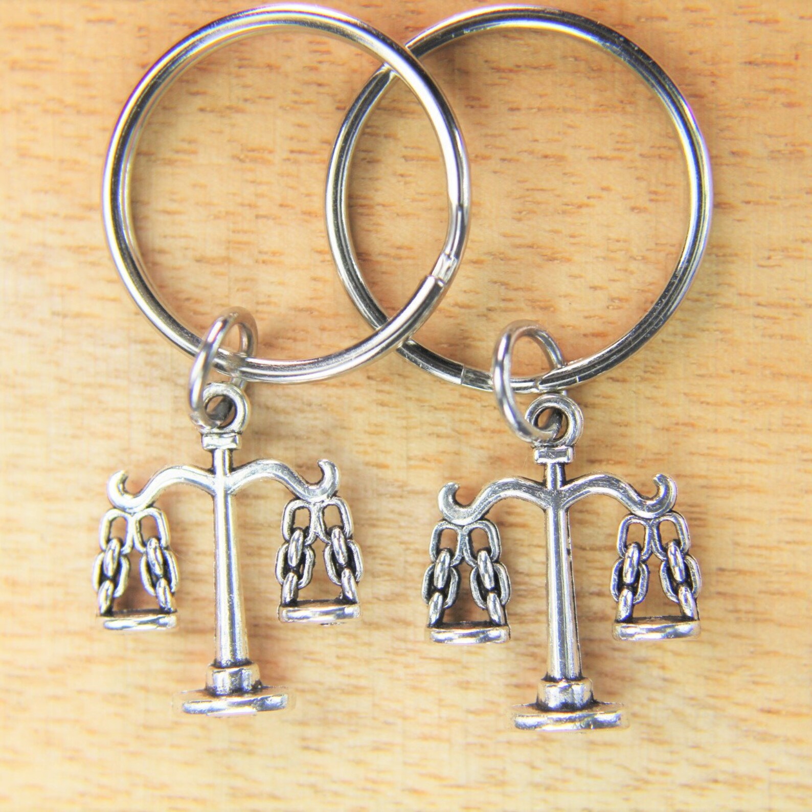 Set of 2 Justice Scale Keychain Silver Scale of Justice - Etsy