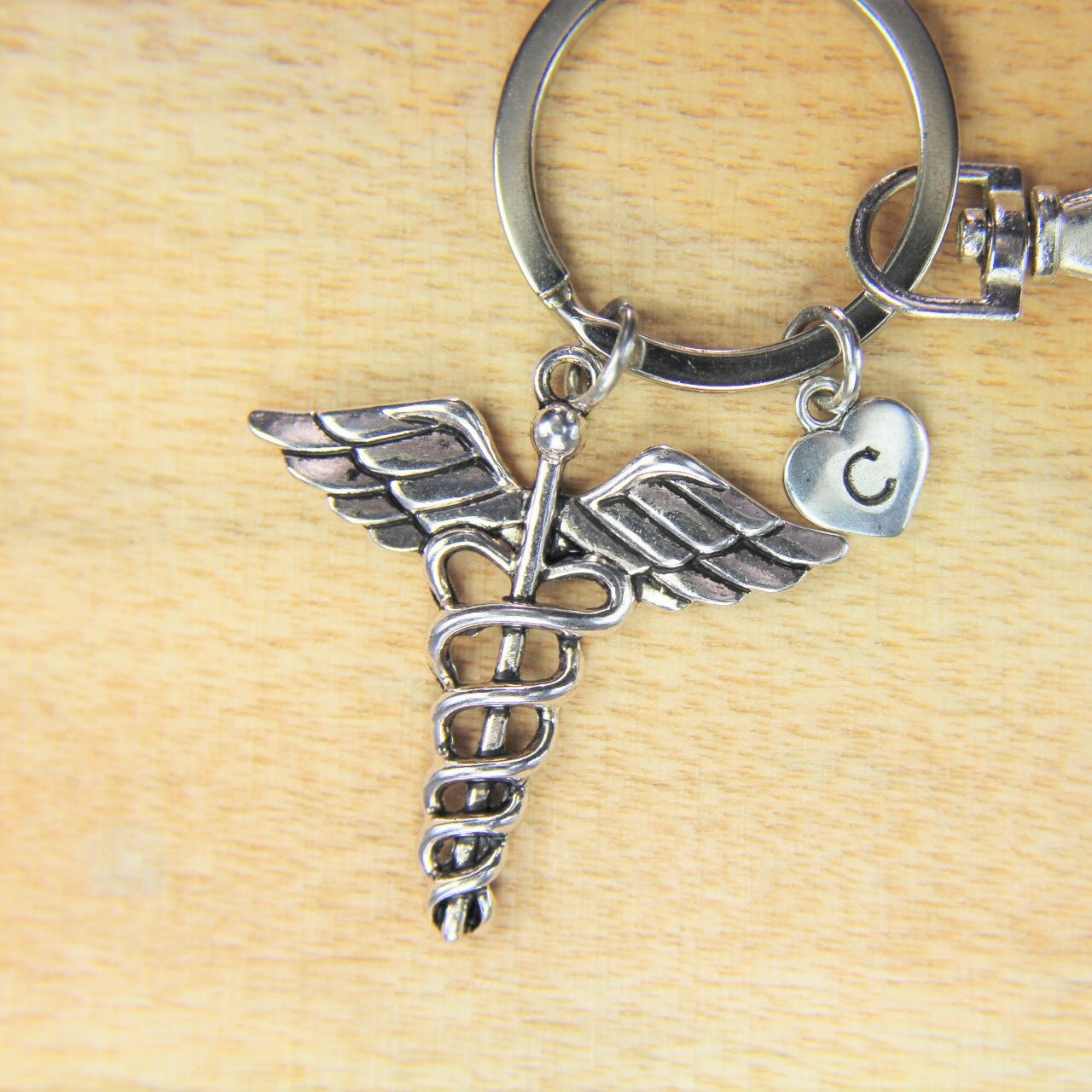 Caduceus Keychain Doctor Nurse Gift Nursing Student Gift - Etsy